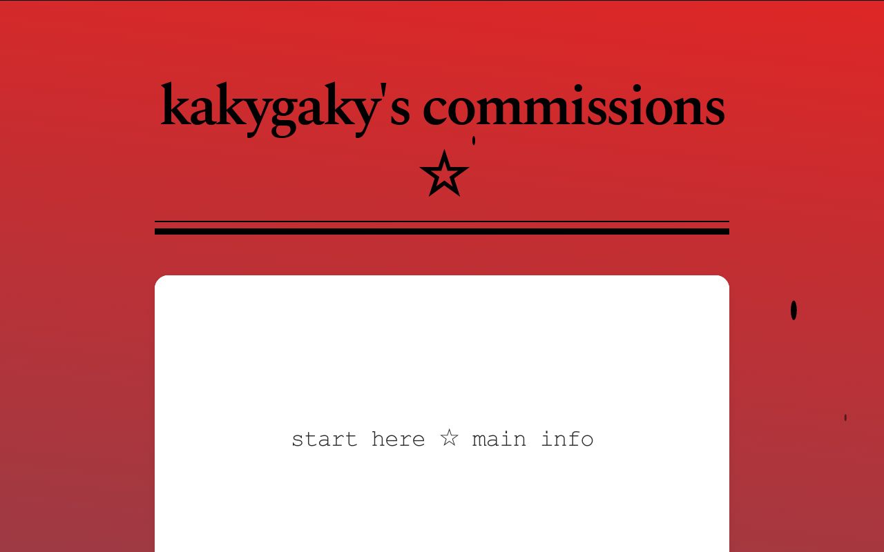 kakygaky's commission information